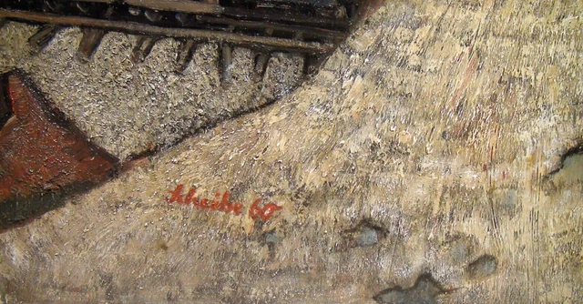 EMIL SCHEIBE (1914-2008), Großbaustelle München-Föhring, 1960,Leinwand ...