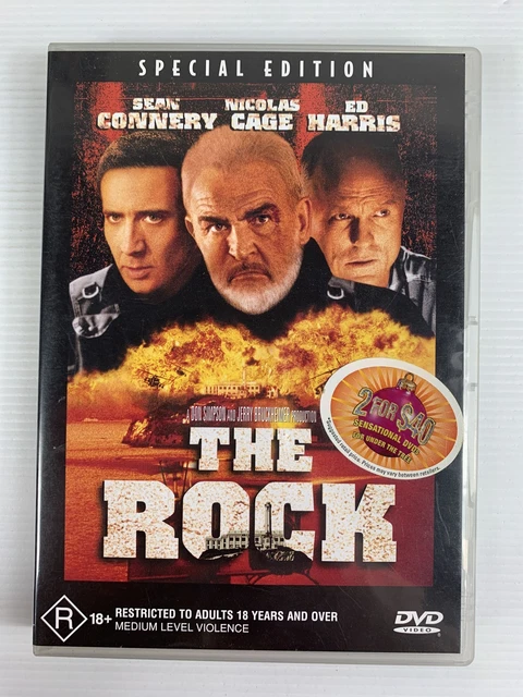 THE ROCK SEAN Connery Nicolas Cage Ed Harris DVD R4 Cult Movie $8.97 ...