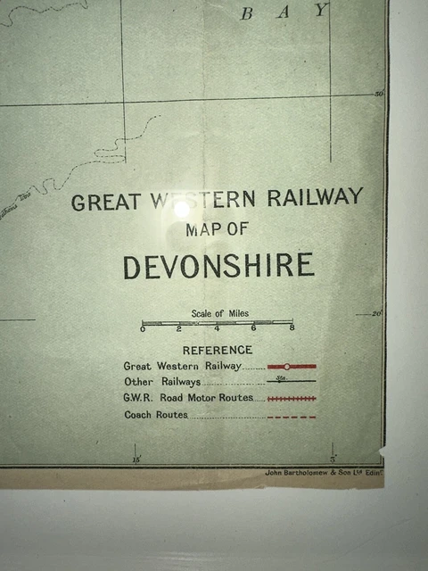 VINTAGE RAILWAY MAP of GWR Road And Rail routes In Devonshire £45.00 ...