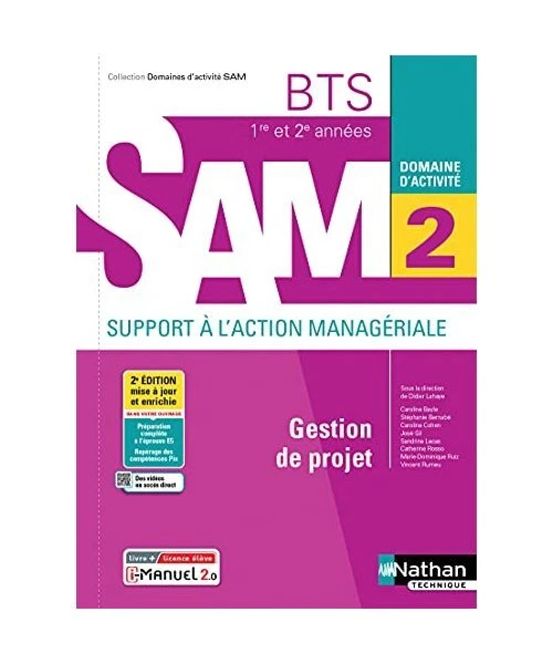 GESTION DE PROJET - BTS SAM 1ère et 2ème années (DOM ACT SAM) Livre + licence £24.58 - PicClick UK