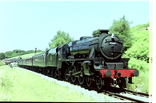35MM RAILWAY COLOUR Negative Black 5 45407 at Cheddleton CVR £1.95 ...