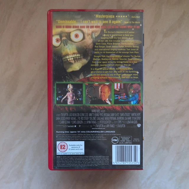 MARS ATTACKS - 1996 VHS - Classic 90s Movie - Double case £3.31 - PicClick UK