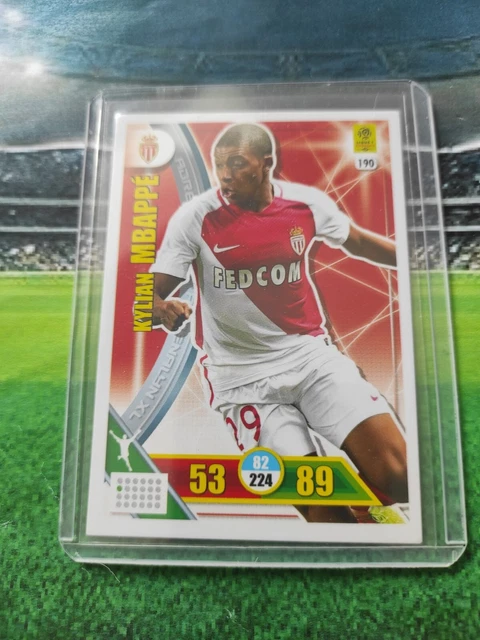 PANINI ADRENALYN KYLIAN Mbappe Monaco Rookie Card Soccer 190 Top Loader ...