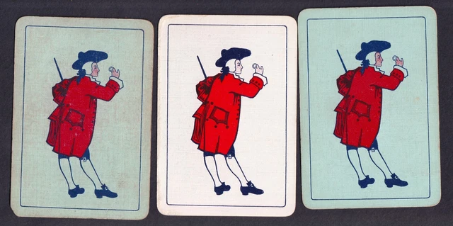 3 WIDE VINTAGE Playing Cards Very Proper Gentleman White Wig & Looking ...