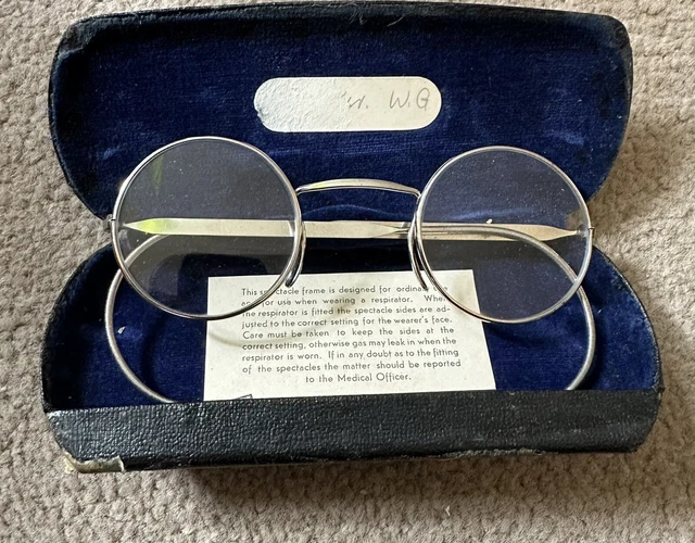 WW2 BRITISH GAS Mask Glasses - Respirator Glasses - With Case £65.00 ...