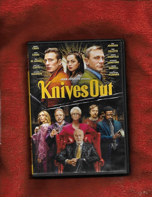KNIVES OUT (DVD, 2019) Daniel Craig Chris Evans Jamie Lee Curtis Ana de ...