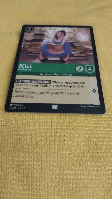 DISNEY LORCANA - Belle, Bookworm. Inventive Engineer, NM 2 Card Set ...