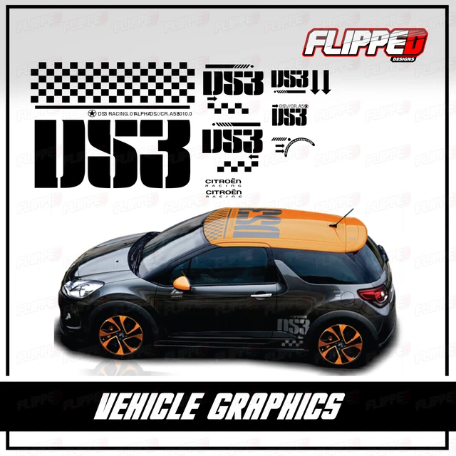 CITROEN DS3 FULL GRAPHICS Kit Roof Sides CAR VINYL DECALS STICKERS ...