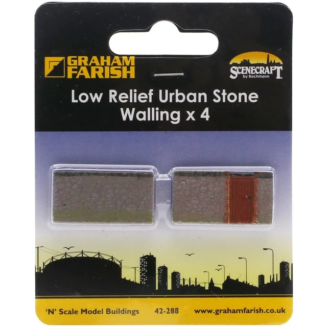 SCENECRAFT STONE WALL N Gauge Model Railway Graham Farish Low Relief ...