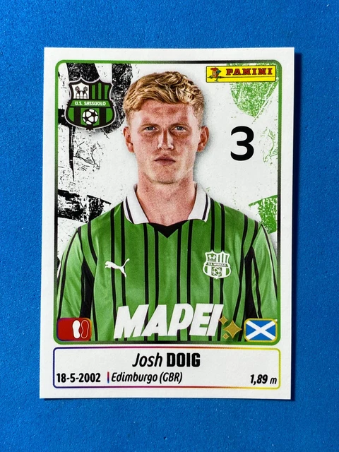 FIGURINE CALCIATORI PANINI 2025-26 2026 n.425 Josh Doig (Sassuolo) EUR ...