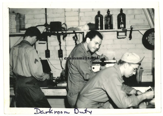 ORIG. FOTO USAAF Fotograf Fotolabor Dunkelkammer Flugplatz WATTON ...