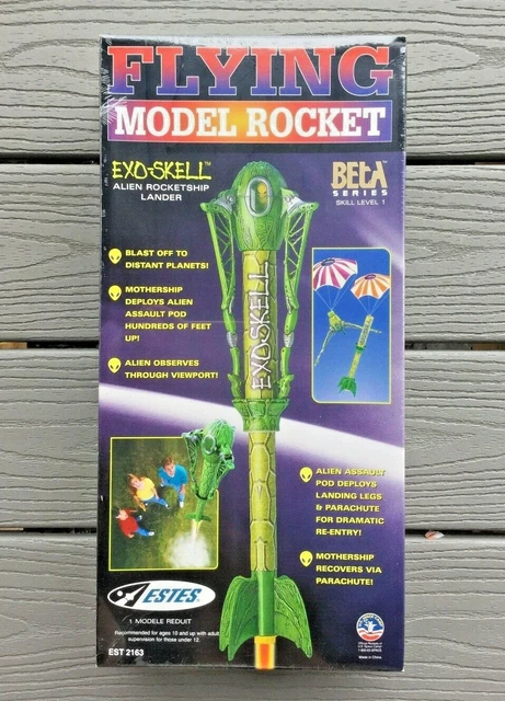 ESTES EXO-SKELL ALIEN Rocket Lander Flying Model (Engines Not Incl ...