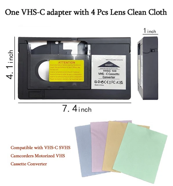 VINTAGE VHS-C ADAPTER, for VHS to VHS-C conversion. Not for 8mm/MiniDV ...