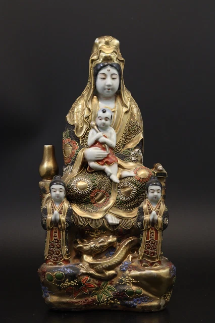 MARIA KANNON DÉESSE Porcelaine Satsuma CHRISTIANITY IN JAPAN EUR 420,00 ...