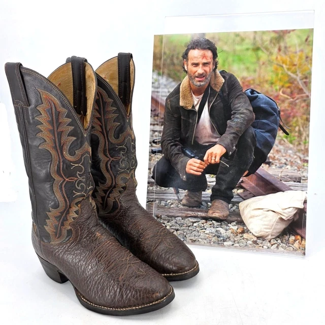 JUSTIN 2223 RICK Grimes Walking Dead Cowboy Boots Mens Size 6.5 Womens ...