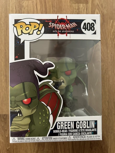 SPIDER-MAN INTO THE Spider-Verse Green Goblin Funko Pop Figure #408 £15 ...