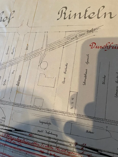 RINTELN 1901 GLEISPLAN KED RBD Hannover RStE Reichsbahn Löhne Hameln ...