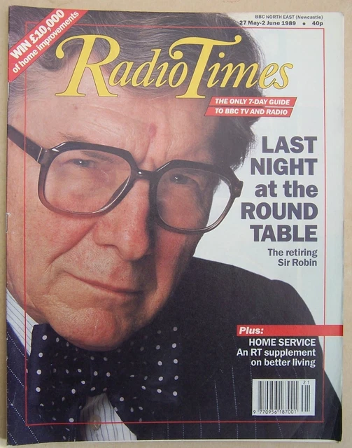RADIO TIMES/1989/ROBIN DAY/DAVID Gower/Pat Coombs/Bamber Gascoigne ...