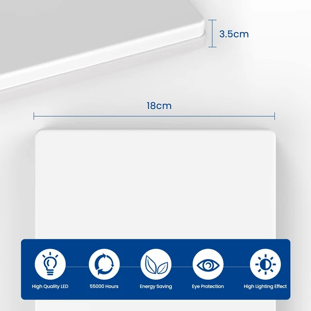 EASY EAGLE PLAFONNIER LED 24W UFO Panel Carré Lampes de Plafond Moderne ...