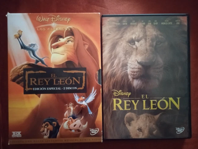 PACK DVD EL Rey Leon - Clasico Disney + Live Action - Envio Certificado ...