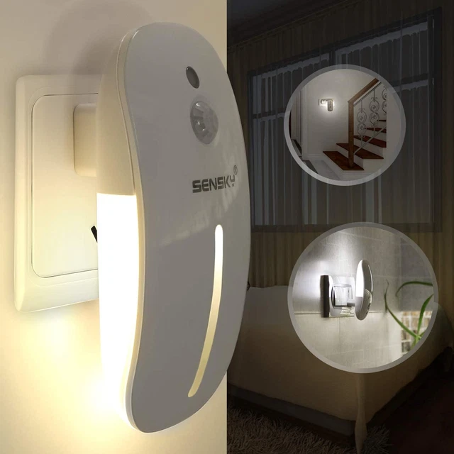 LED NIGHT LIGHT- BS126 PIR Motion Sensor LED Night Light, Plug in Wall ...