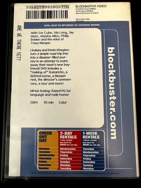 ARE WE THERE Yet(DVD, 2007) Ice Cube *BLOCKBUSTER* NOSTALGIA $33.62 ...