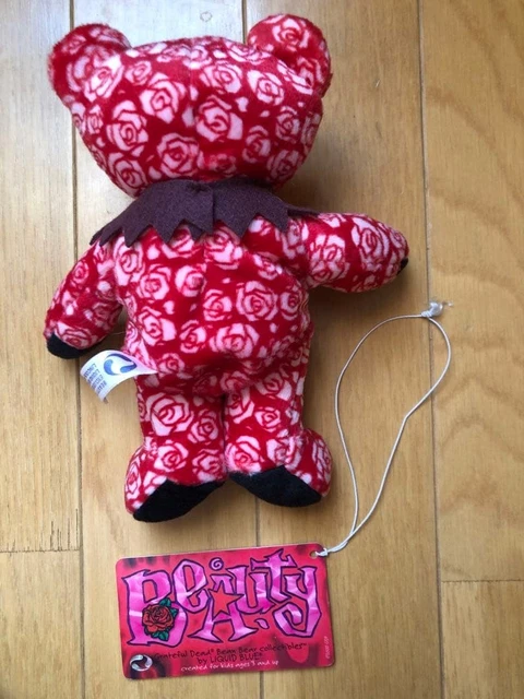 GRATEFUL DEAD BEAR Beauty Stuffed Red Rose £34.57 - PicClick UK