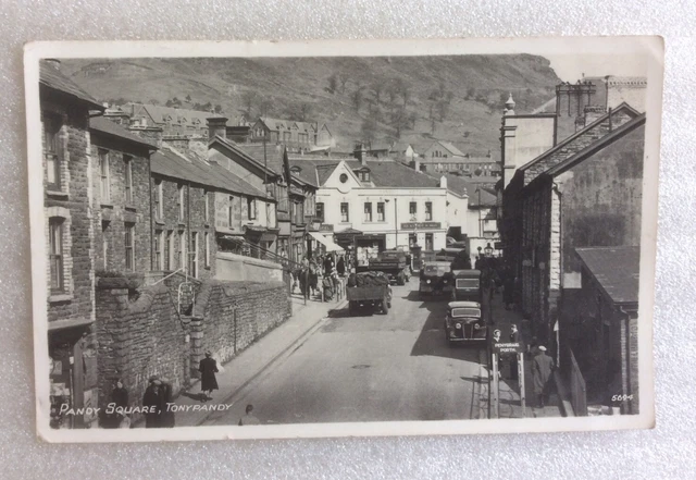 REAL PHOTO VINTAGE Postcard Pandy Square,Tonypandy Rhondda, The R.A Ltd ...