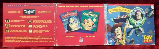 DISNEY'S TOY STORY Animated StoryBook Win/Mac 1996 Pixar CD-ROM jeu PC ...