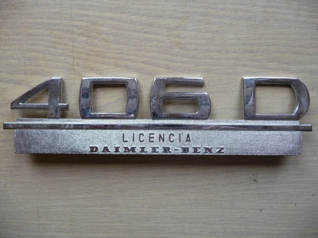 MERCEDES-BENZ EMBLEM 406 D 406D Typenschild Typbezeichnung Schriftzug ...