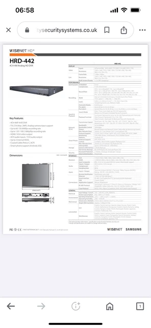 WISENET CCTV EQUIPMENT 4 channel DVR with 1 Camera $78.29 - PicClick CA