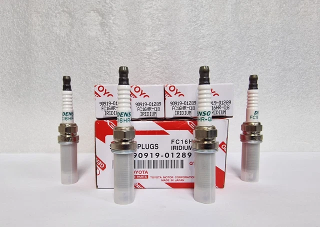 TOYOTA YARIS HYBRID Spark Plugs Denso Iridium Oem 90919-01289 Fc16Hrq8 ...