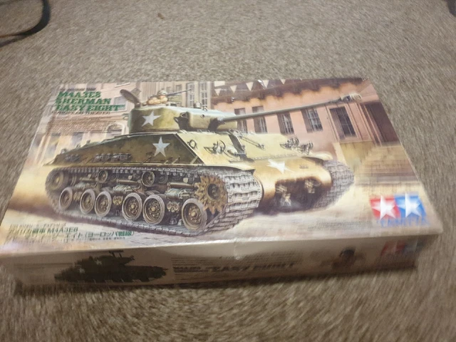 TAMIYA US MEDIUM Tank M4A3E8 Sherman Easy Eight European Theater 1:35 ...