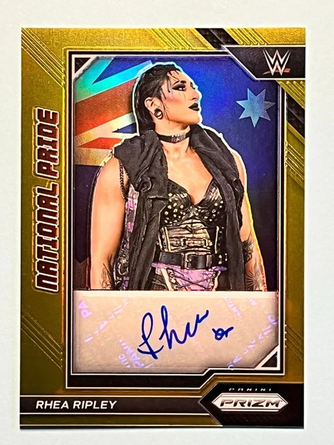 2023 PANINI CHRONICLES WWE : Rhea Ripley Prizm National Pride OR Auto ...