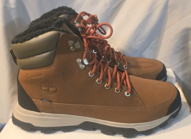 TIMBERLAND TREELINE WP Insulated Boots Rust Leather Men Size 10.5 New ...
