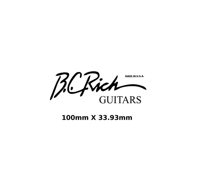 BC RICH GUITAR Headstock Decal Sticker Restoration 3D metal Logo M74 ...
