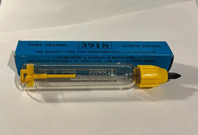 AIRCRAFT AVIATION FUEL Tester with built-in screwdriver 6" Dannsen 391s ...