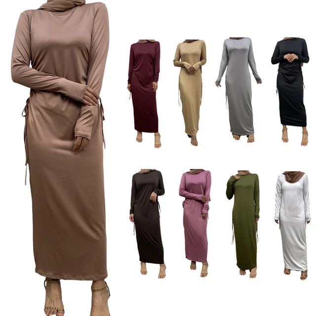 DUBAI MUSLIM WOMEN Maxi Dress Abaya Kaftan Robe Turkey Loose Gown ...