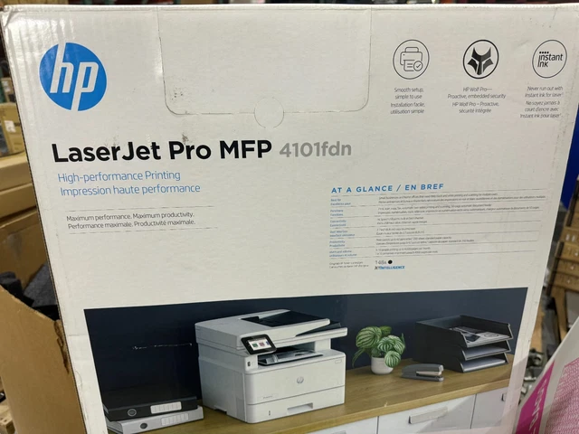 HP LASERJET PRO MFP 4101fdn Laser Printer, Black And White Mobile Print ...