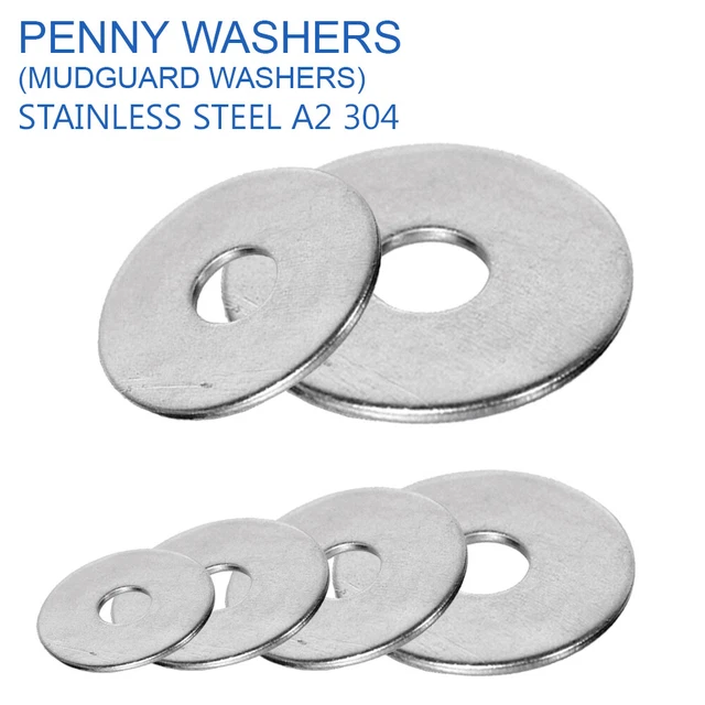 M4 M5 M6 M8 M10 M12 Penny Repair Washers Mudguard Washers Stainless Steel A2-70 £0.99 - PicClick UK