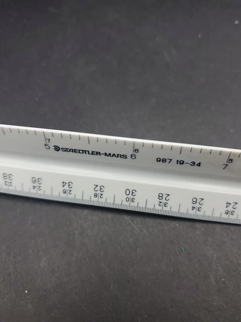 STAEDTLER-MARS 987 19-34 Engineer Engineering Scale Triangle Drafting ...