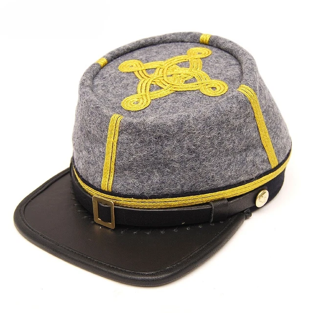 AMERICAN CIVIL WAR Confederate Cavalry Captain Kepi Hat Cap-All Sizes ...