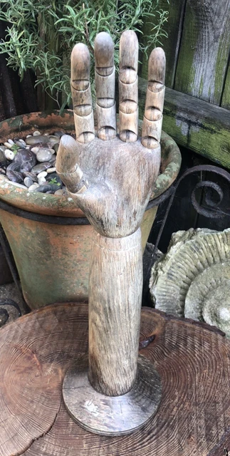 WOODEN HAND VINTAGE 1920/30's Dent's glove's shop display stand ...