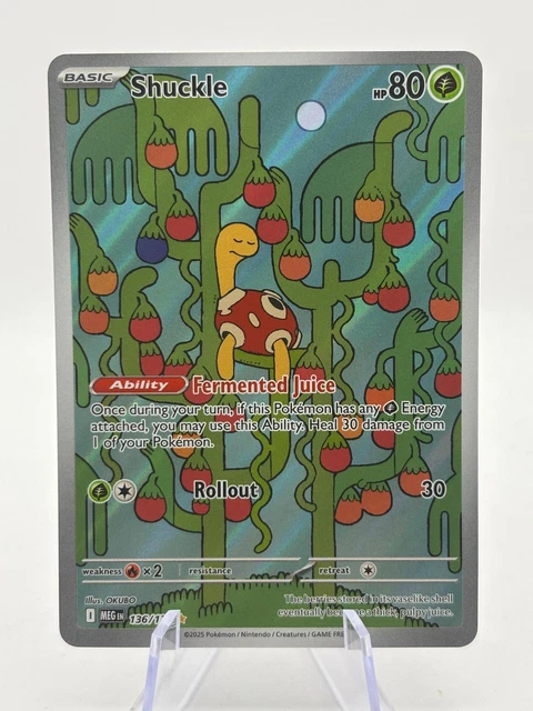 POKEMON TCG MEGA Evolution - Shuckle 136/132 Illustration Rare Nm $20. ...