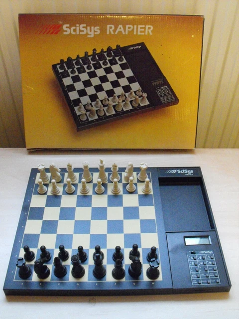 VINTAGE SCISYS RAPIER Travel Chess Computer 1984 + Original Paperwork ...