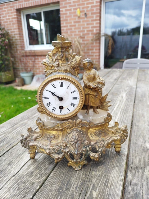 ANCIENNE PENDULE EN regule mouvement de paris EUR 33,50 - PicClick FR