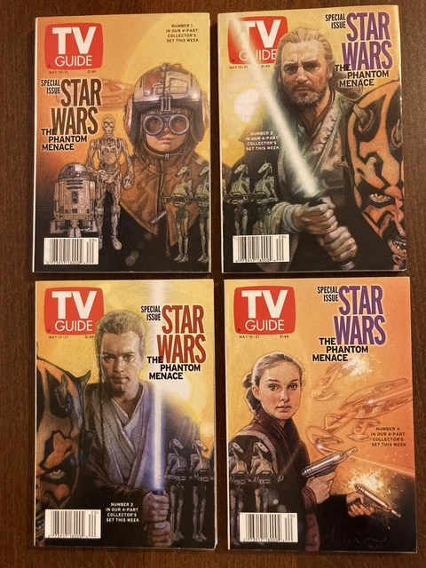 STAR WARS THE Phantom Menace TV Guide Special Issue Collector’s Set Of ...