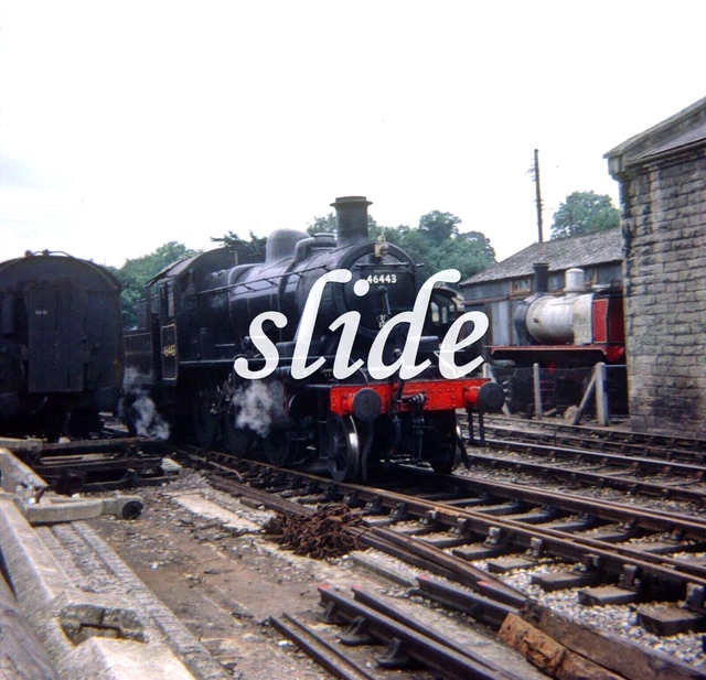 BRITISH RAIL LMS 2-6-0 Steam Locomotive 46443 1974 Original Slide ...