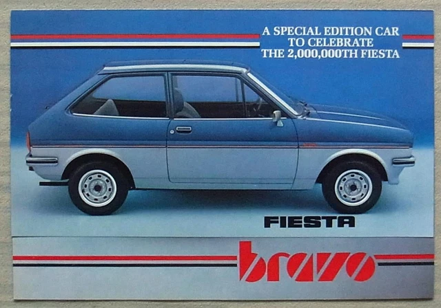FORD FIESTA BRAVO Special Edition Car Sales Leaflet c1980 #FA524 £11.99 ...