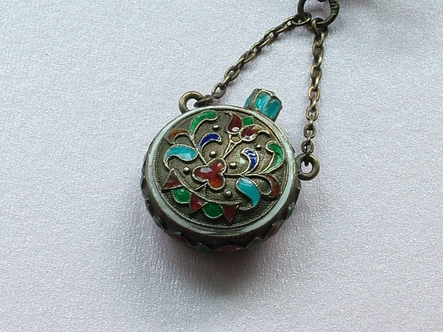 BEAUTIFUL RUSSIAN SILVER Cloisonné design Scent Bottle. £25.66 ...
